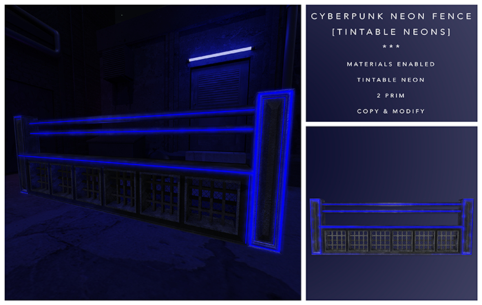Second Life Marketplace - [F] Cyberpunk Neon Fence